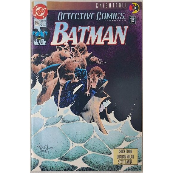 DC Comics | Art | Detective Comics 663 Dc Comics 993 Vf 75 Knightfall ...